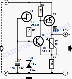 Discrete Voltage Regulator Circuit Diagram
